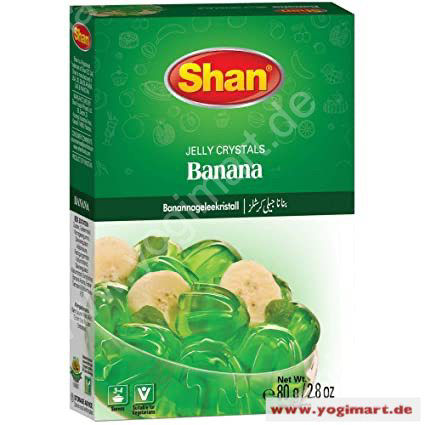 Shan Jelly Crystals Banana 80g (Best before 02-10.2020) - Yogi Mart - Online Indian Grocery Store