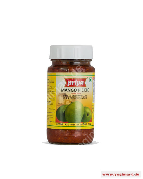 Priya Mango Avakkai Pickle 300g (Without Garlic) - Yogi Mart - Online ...