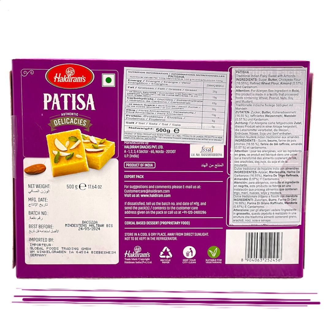 Haldiram's Patisa 500g best use before (24.05.2024) - Yogi Mart ...