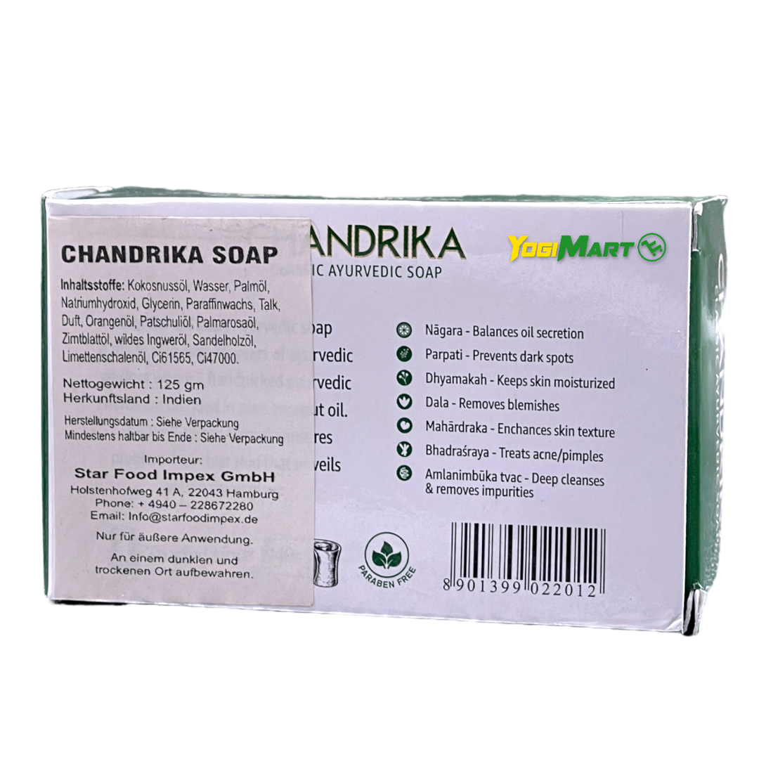 Chandrika Classic Ayurvedic Soap 125g - Yogi Mart - Online Indian ...