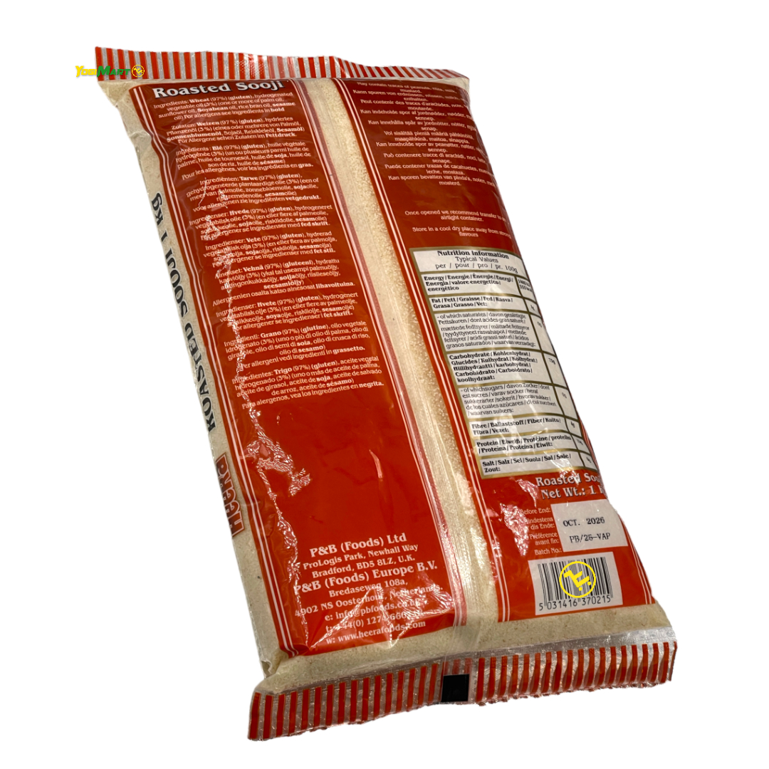 Heera Rawa Roasted Sooji 1kg - Yogi Mart - Online Indian Grocery Store